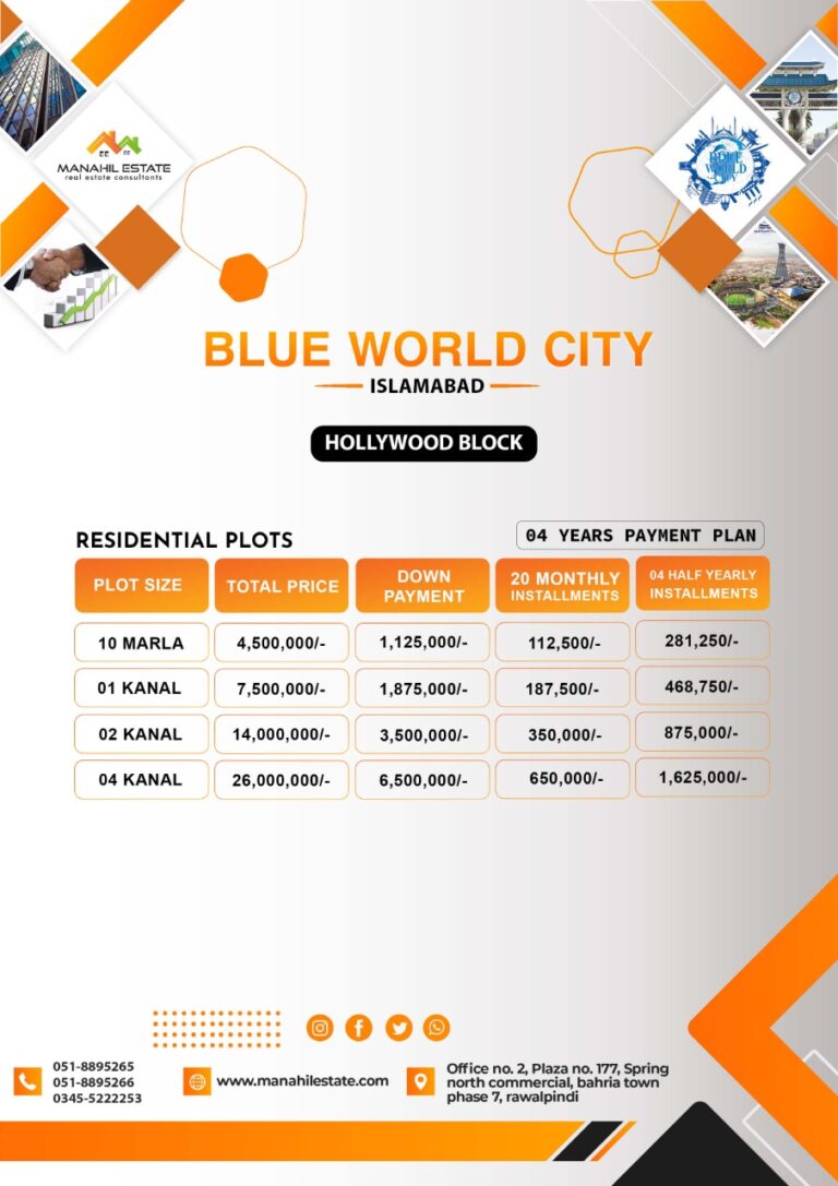 Blue World City - Complete Project Details & Payment Plans 2026