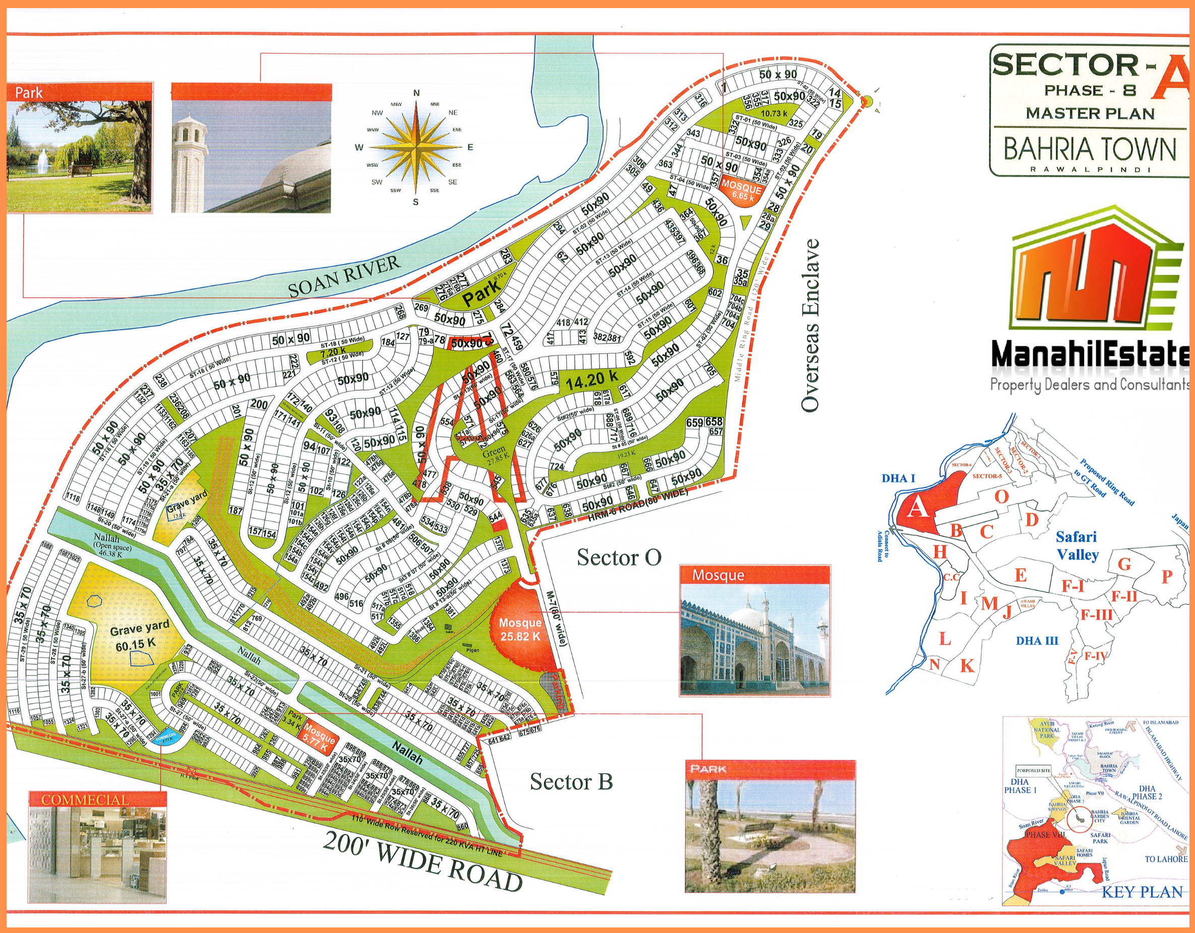 Bahria Town Phase 8 A Block - Development, Location, Map & Plot Prices
