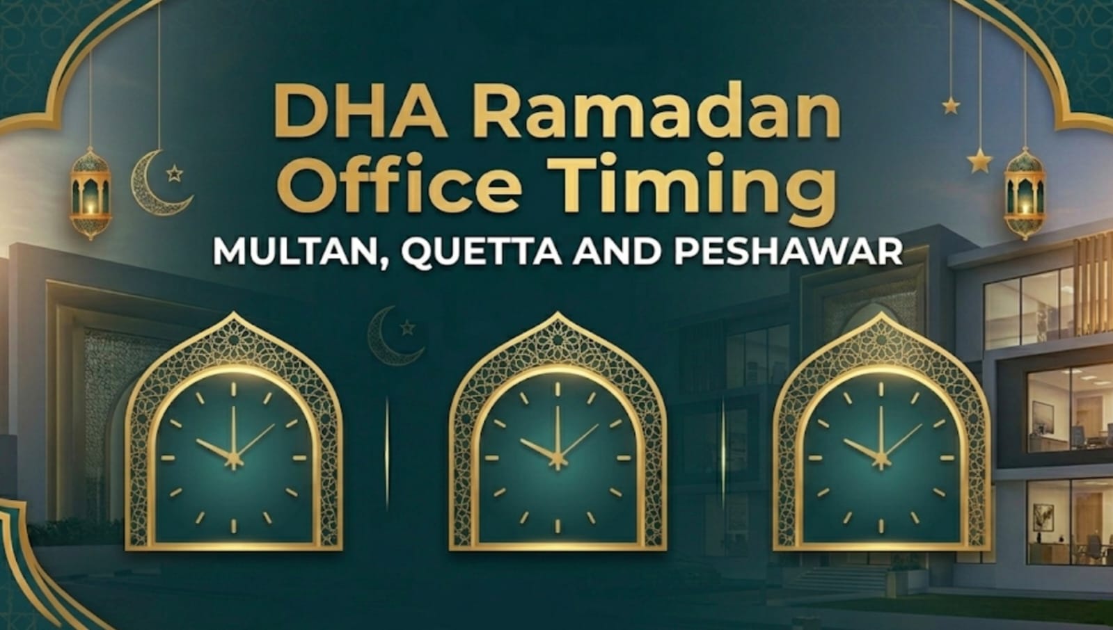 Ramadan 2026 Office Timings Schedule DHA Multan, Quetta and Peshawar ...
